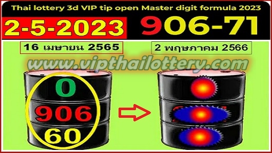Thai lottery 3d VIP Tip Open Master Digit Formula May 02, 2023