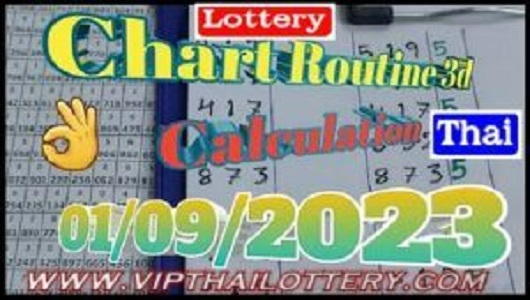 Thai Lottery Routine Chart PC Set Calculation Pie Excel 01.9.2023