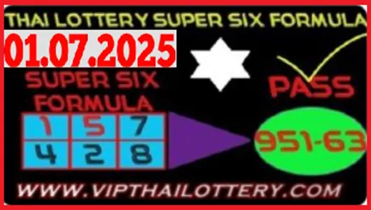 Thai Lottery Direct Hit VIP Super Six Formula Tip 01-07-2025