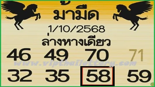Thai Lottery VIP Final Number Last Secret Hint 1-10-2025